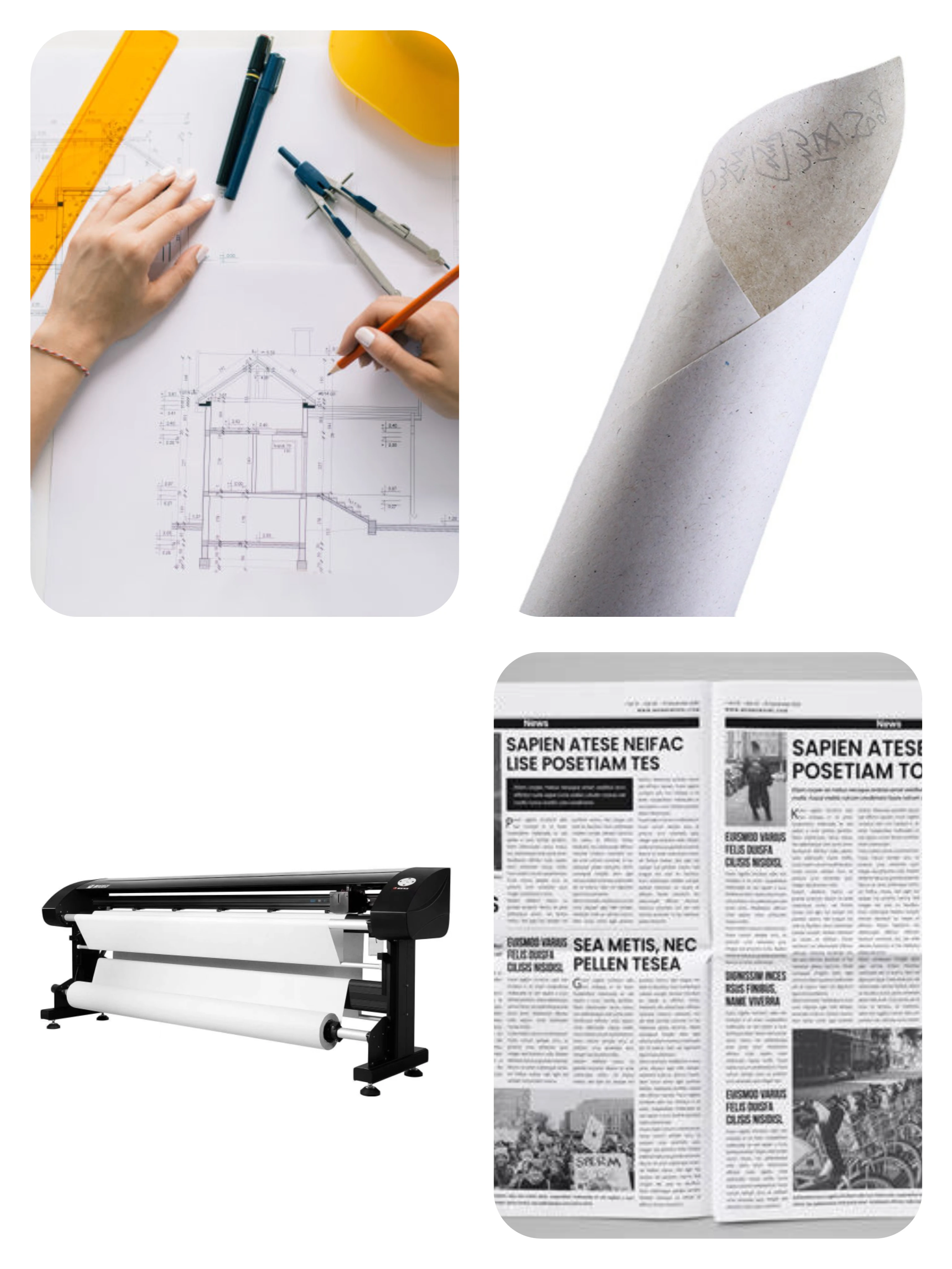 Coated High Resolution Inkjet CAD Plotter Paper 61cm/91cm
