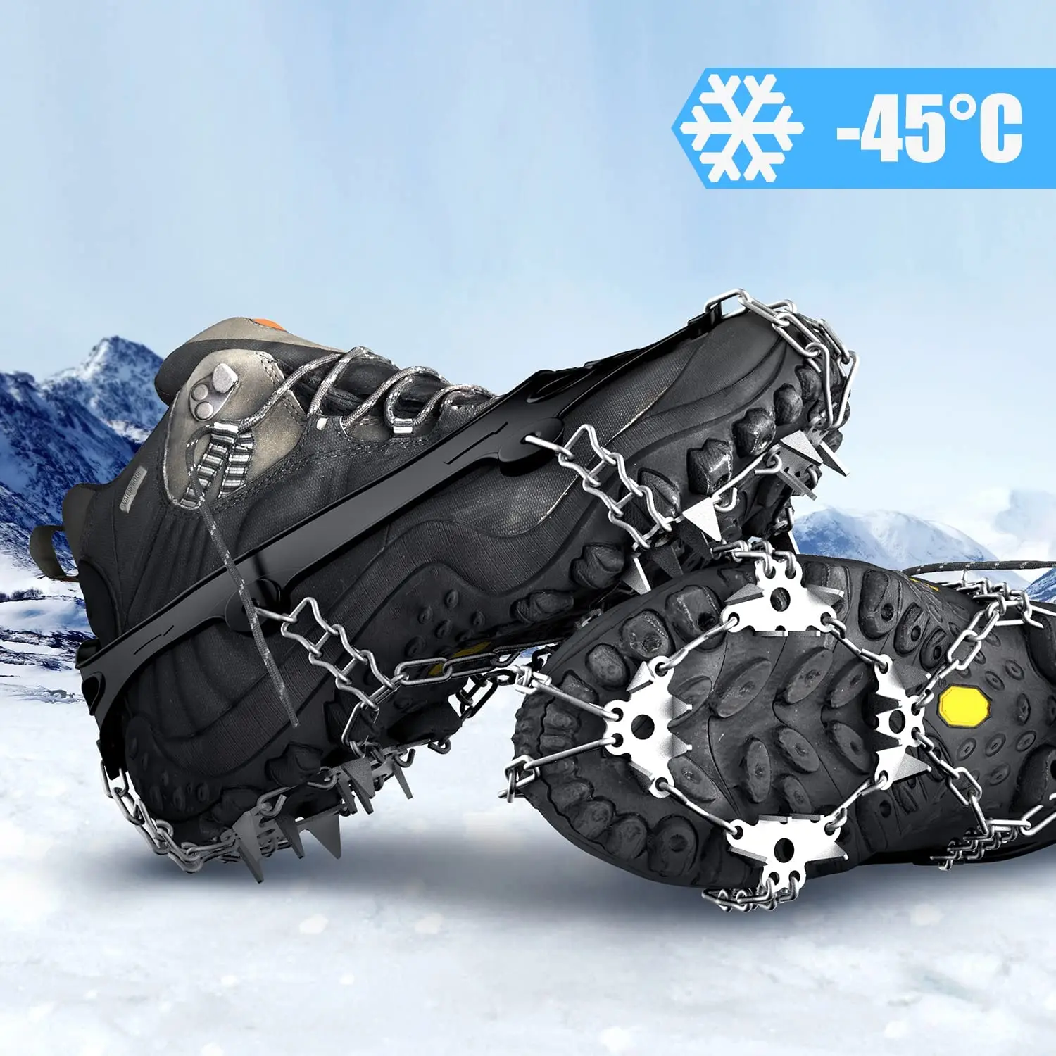 Snow Cleats HIPKZ Anti Slip Ice Snow Grips For Shoes And Boots Traction ...
