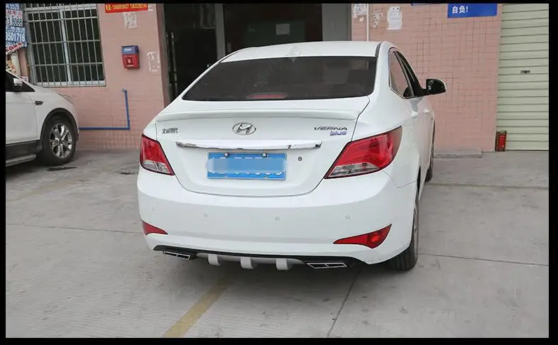 For Hyundai Verna Body Kit Spoiler 2011-2016 For Accent Abs Rear Lip ...