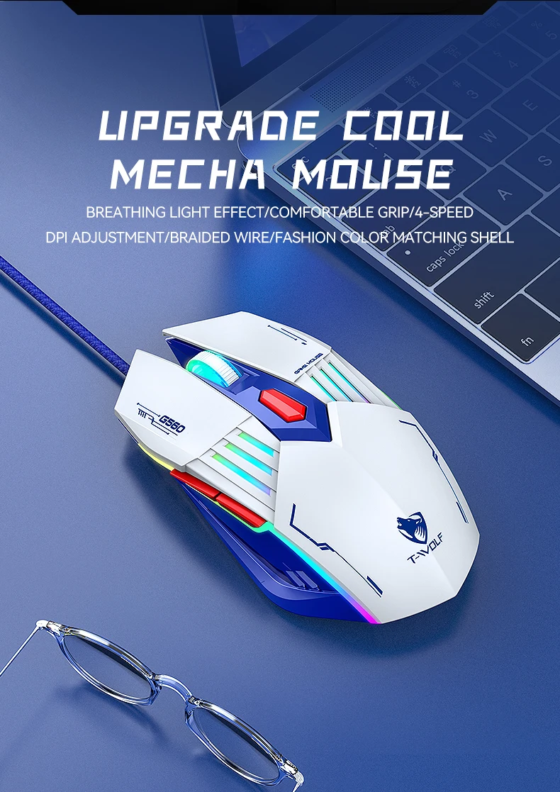 IDM OEM Mouse Gaming Optical Mouse 3600DPI with Breathing Lamp