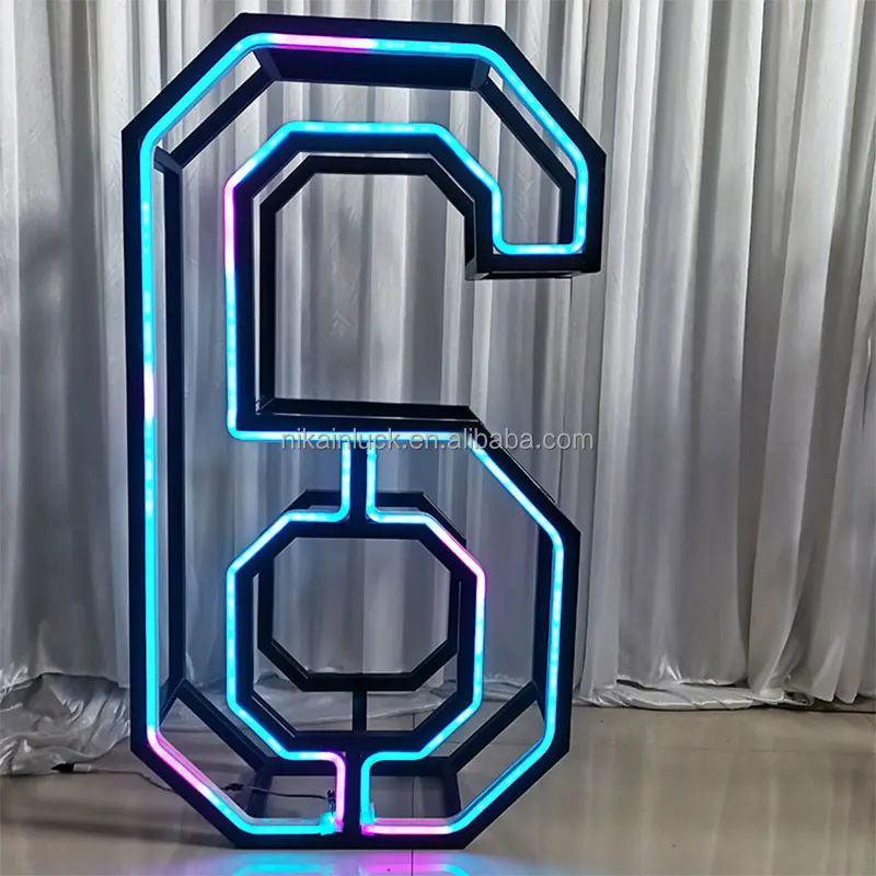 Party Events Backdrop Decoration Xv Marquee Lights Letters Black Metal ...