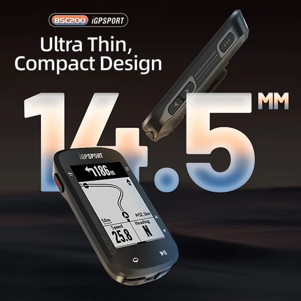 BSC200 GPS Bicycle Computer with Route Navigation & 30-Hour Battery Life