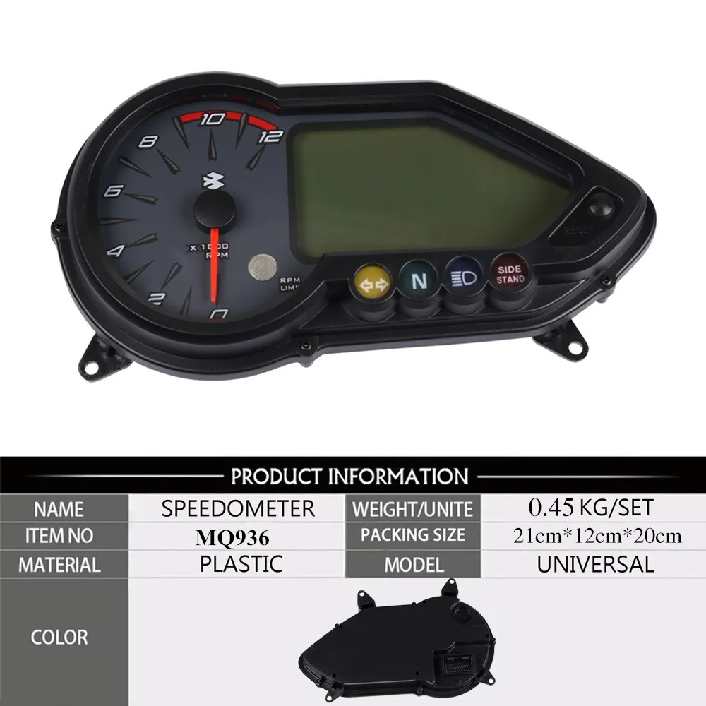 Motorcycle Instrument Assembly Bajaj180 Pulsar Digital Lcd Speedometer ...