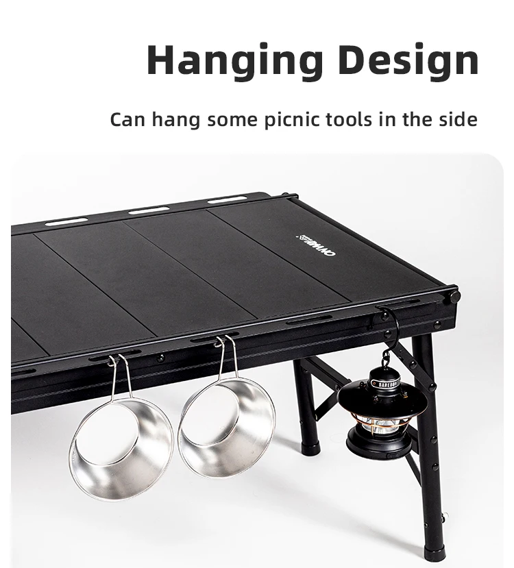 Onwaysports Professional Outdoor Table With Removable Shelf Adjustable ...