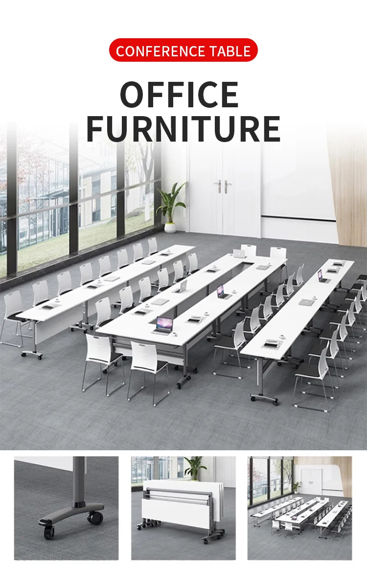 Modular Wood Foldable Conference Room Table Set XY2001B