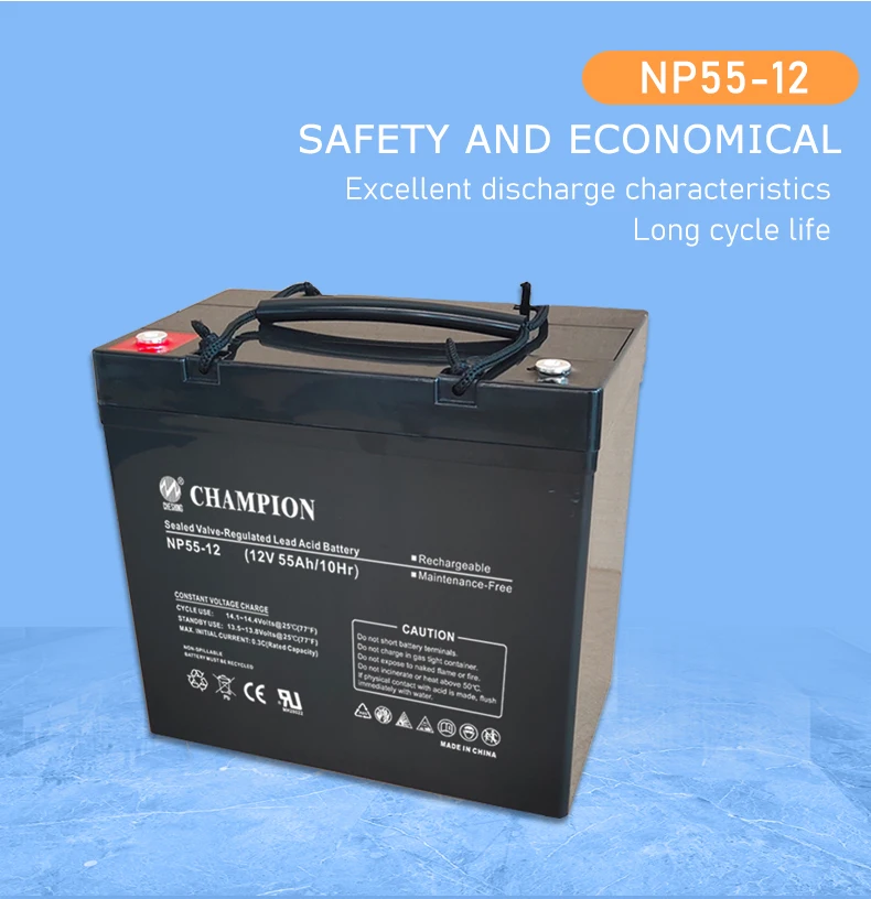 12V 55ah Rechargeable Battery - Ideal for Camping & Outdoor