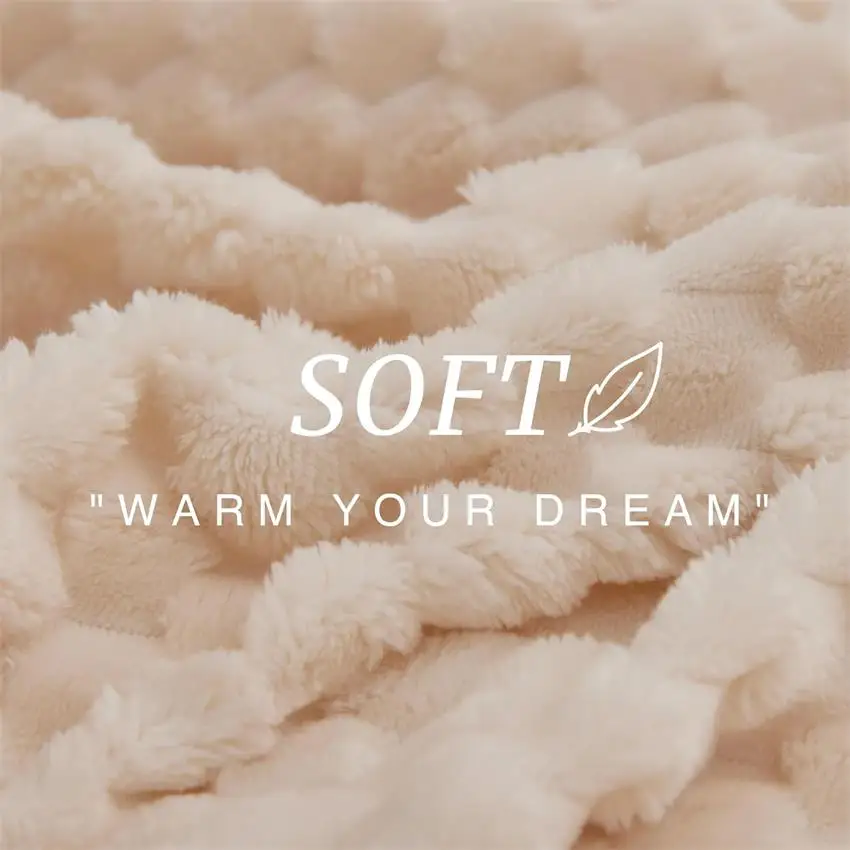Home Decor Thick Warm Shell Jacquard Fuzzy Flannel Fleece blanket ...