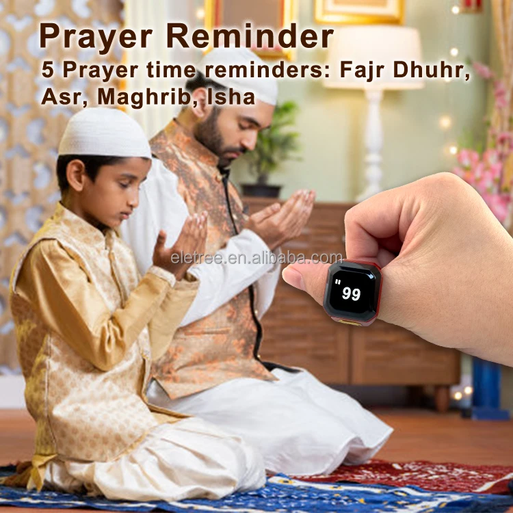 Muslim Digital Tasbeeh Finger Ring Tally Tasbih Prayer Counter Smart ...