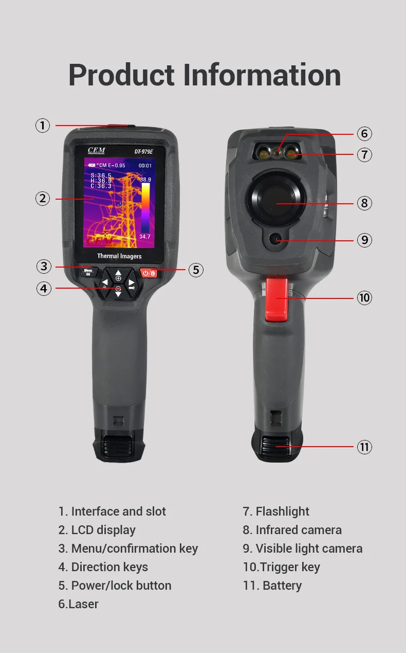 CEM DT-979E Cheap Thermal Camera for Industrial Temperature Measuring ...
