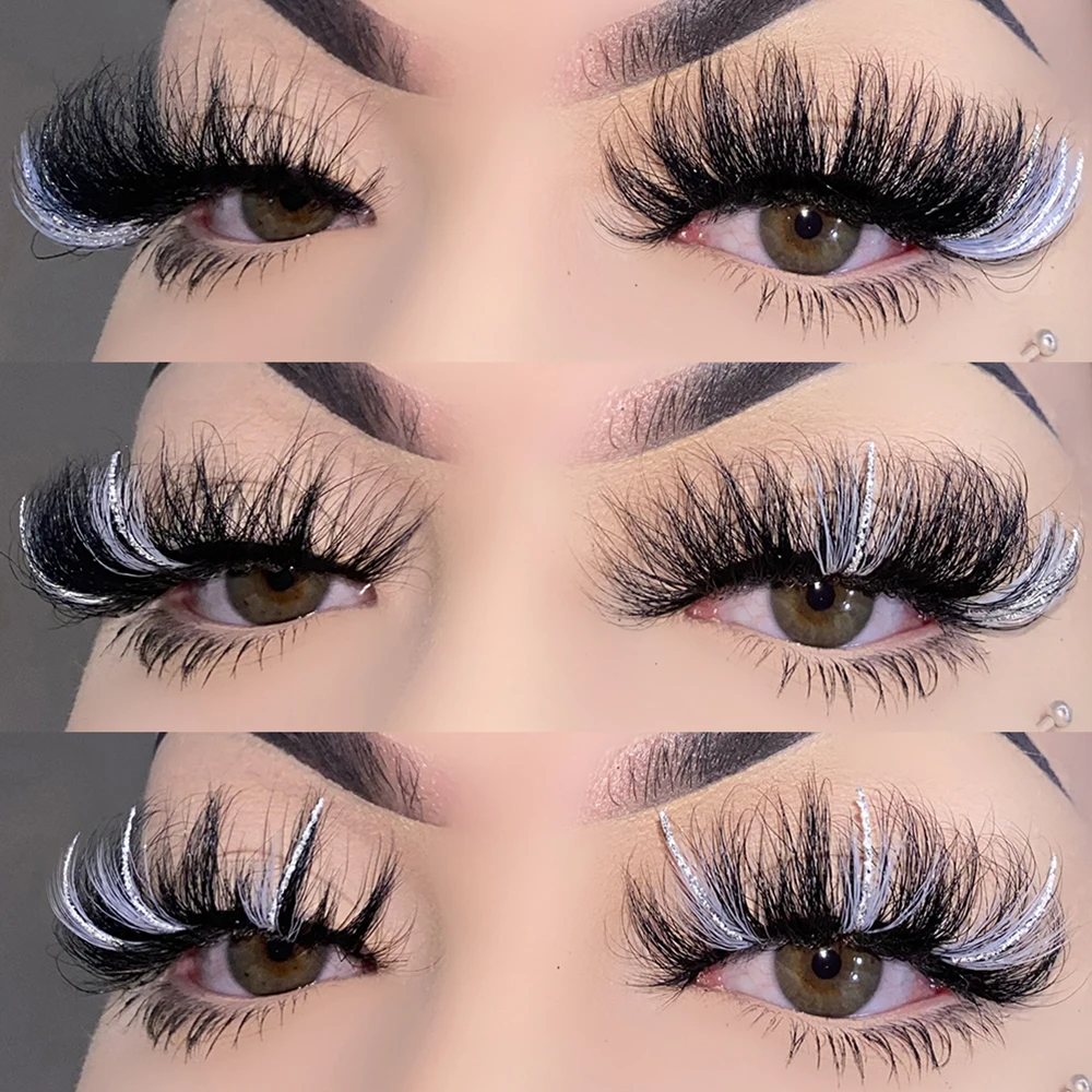 25 Mm Colorful Strip Mink Lash 2022 Private Label Real Mink Fur 3d ...