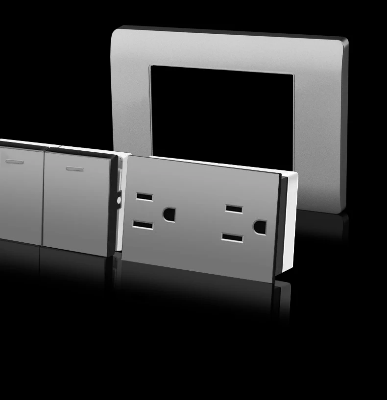Baidiao Concealed Plugs and Sockets PC Panels 250V Home Wall Sockets US ...