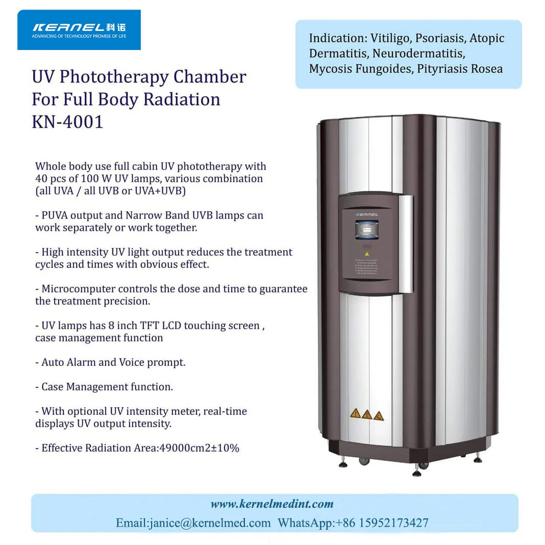 Dermatology Compact Full Body Phototherapy Cabin With 40 100w Uvb Tubes ...