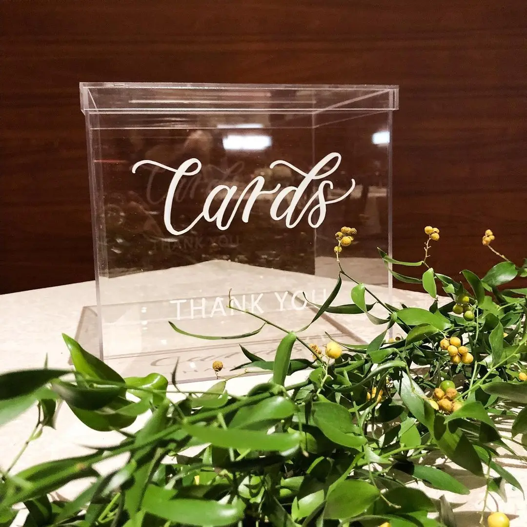 Luxury Acrylic Card Box Clear Acrylic Box For Wedding - Buy Acrylic Box ...