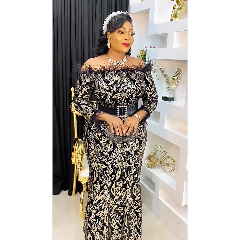 H & D African Evening Dresses for Women Plus Size Party Dress Off ...