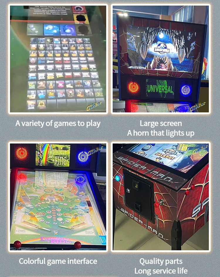 High Quality Game Coin Operated Pinball Machine with Flipper