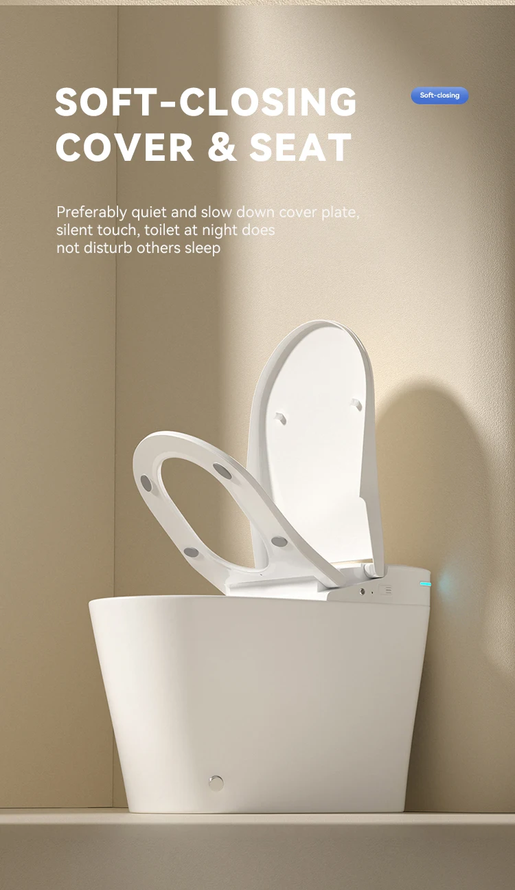 Modern Automatic Flush Electric Ceramic Toilet Bowl Floor Mounted ...