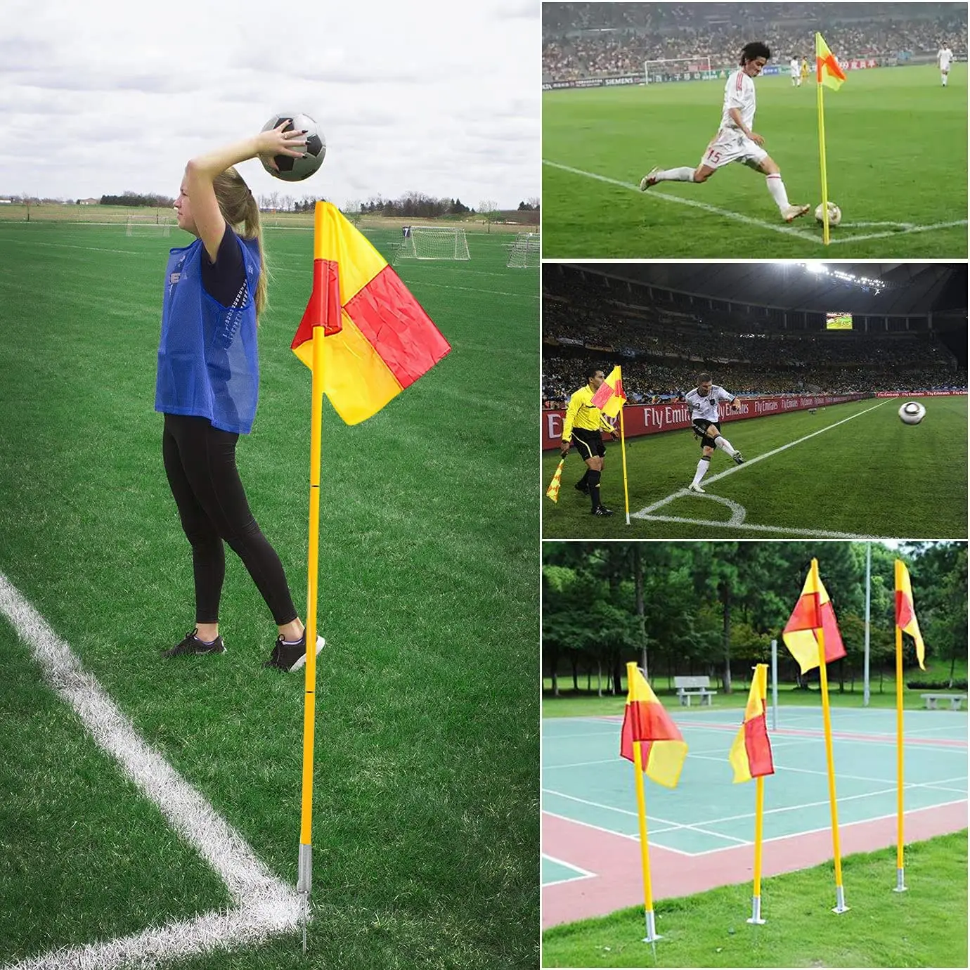 Corner Flag Soccer Field Poles With Flag Agility Training Poles For ...