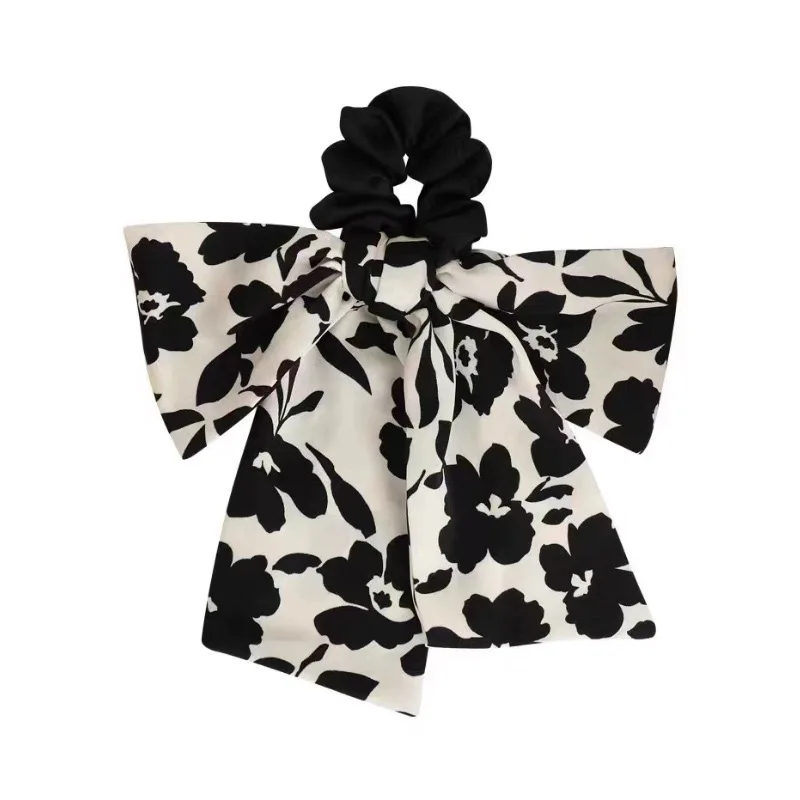 Hot Large Intestine Ring Silk Scarf Ribbon Hair Rope Fabric Printing ...