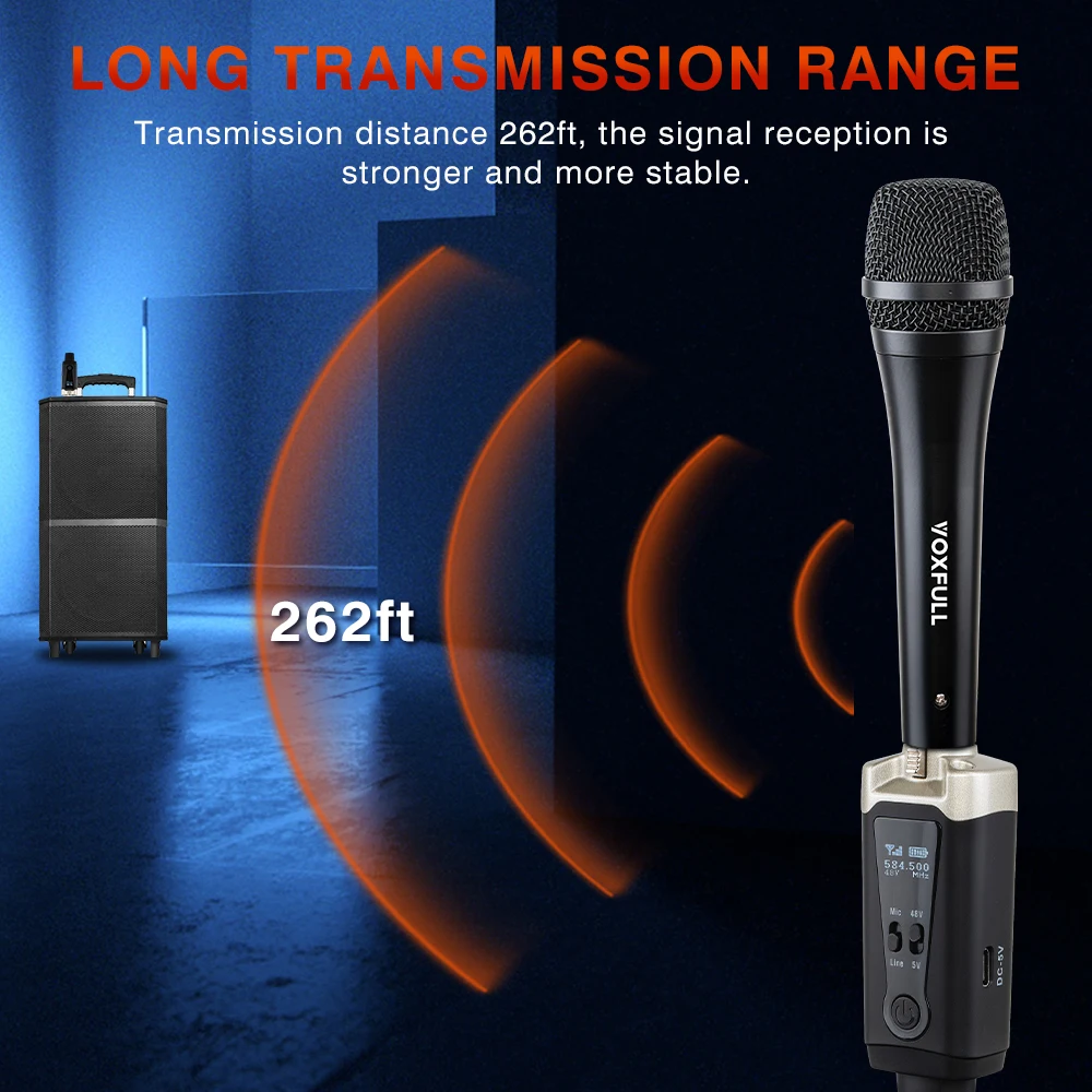 GPUB SM01 UHF Wireless Microphone System for KTV & Stage