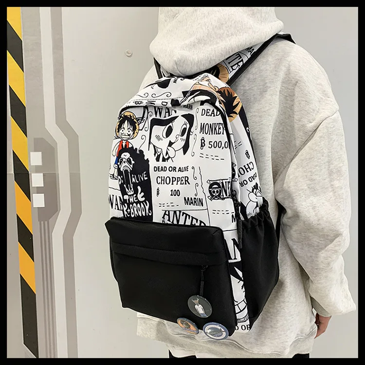 Modern Cool Anime Graffiti Design 17 Inch Teens School Backpack ...