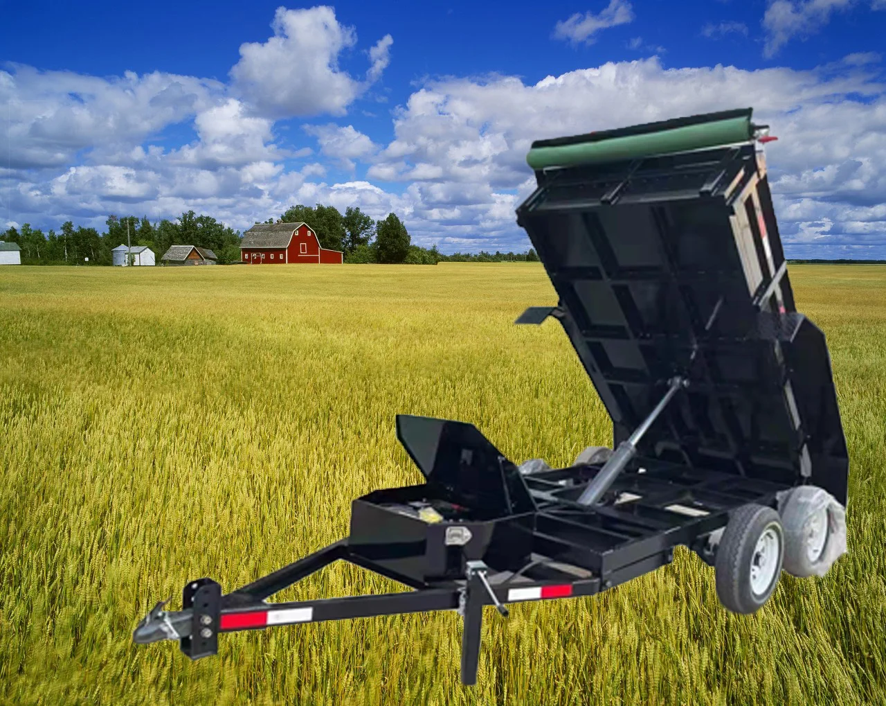 Hot Farm Trailer Tractor Agricultural Dump Trailer Hydraulic China ...