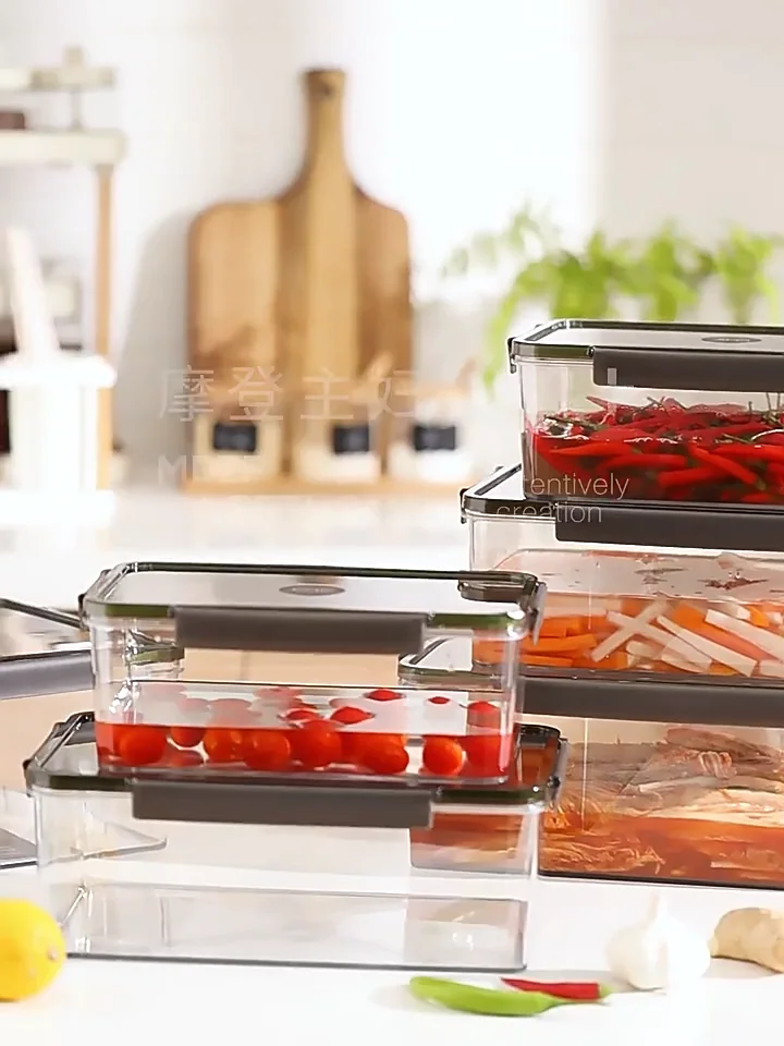 Stackable Household Storage Box Food Grade Transparent Sealed Dustproof ...