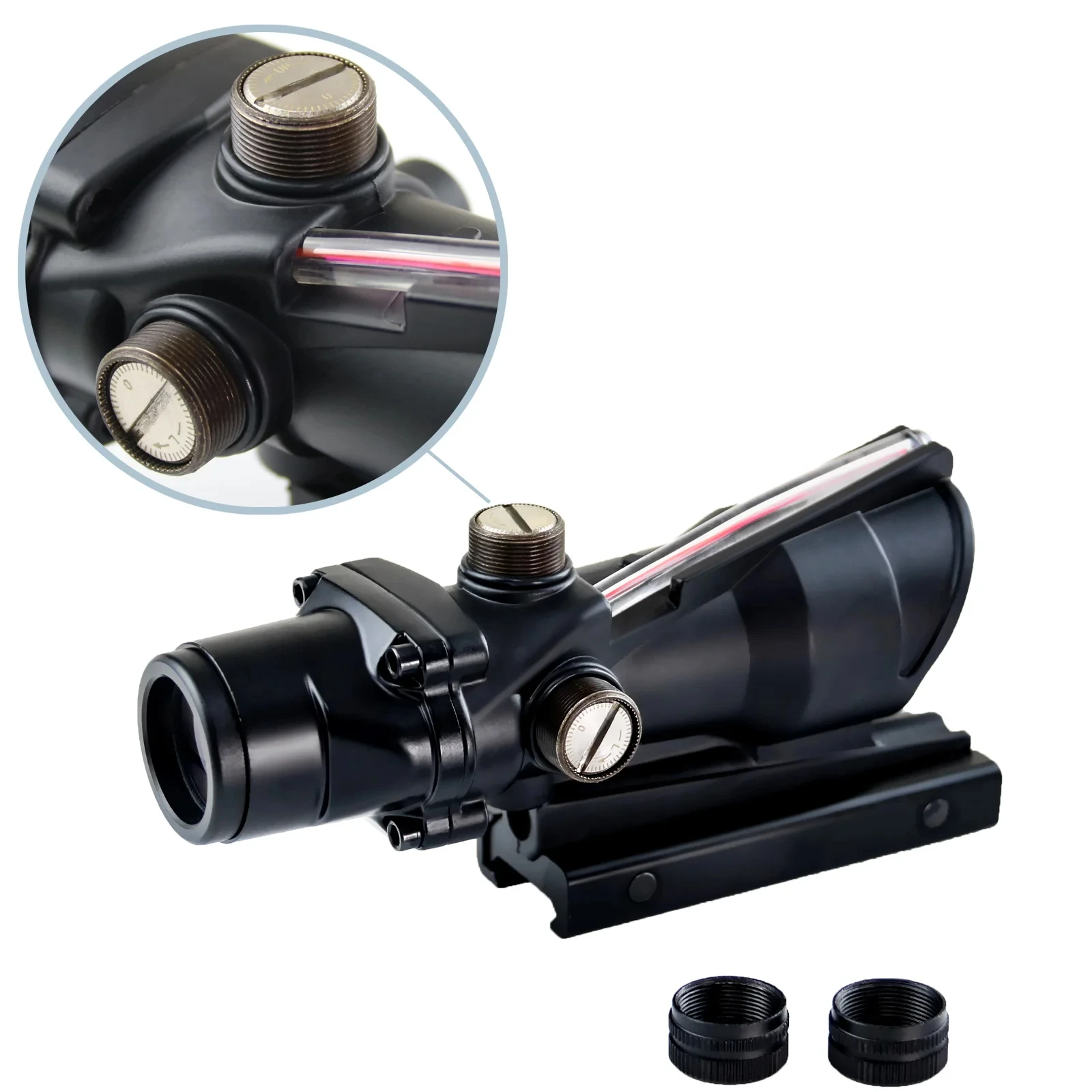 OEM 4X32 Illuminated Optical Scope Sight Real Fiber Glass Etched ...