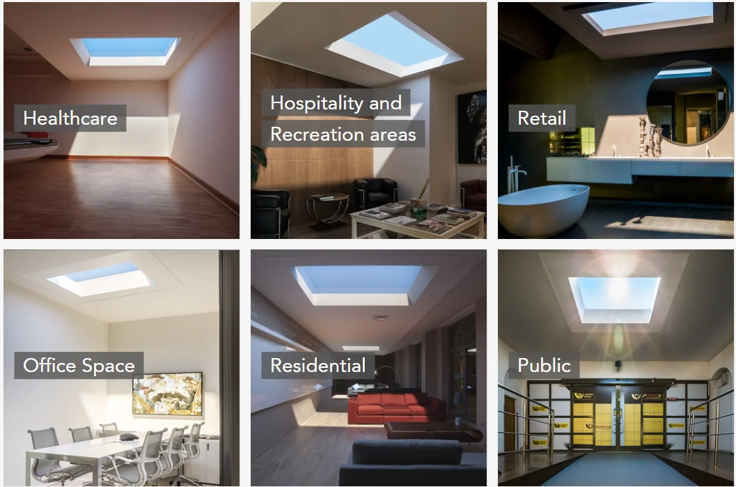 Artificial Skylights Led Blue Sky Panel Light Indoor Sunshine Lighting ...