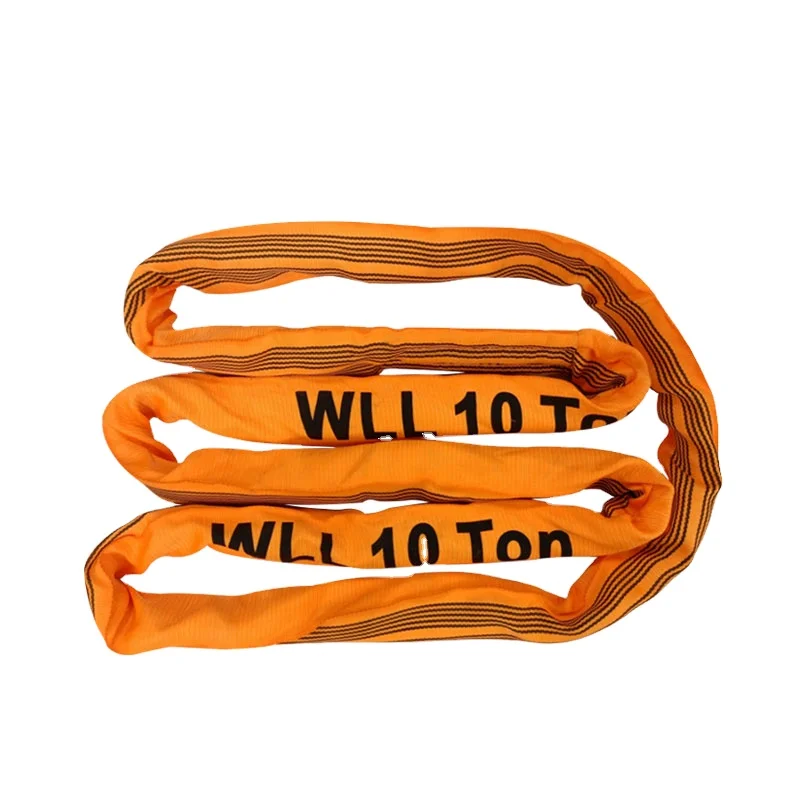 Heavy-duty Round Lifting Sling 10 Ton Orange Endless Round Webbing ...