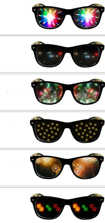 Ultimate Diffraction Glasses - 3D Prism Effect for Light Shows