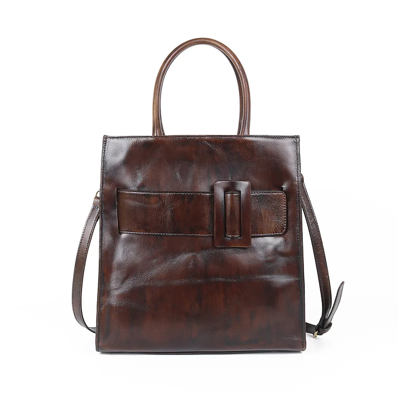 Alibaba.com: Bolsos De Mujer Large Size A4 Vintage Oil Leather Tote ...