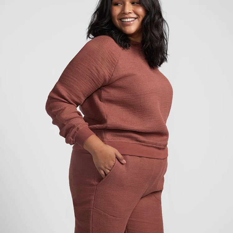 Hempspring Hemp Women's Waffle Lounge Set Waffle Knit Pajamas Waffle ...