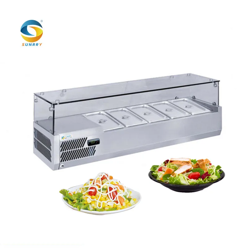 Commercial Electric Salad Prep Bar Refrigerator Chiller Refrigerated ...
