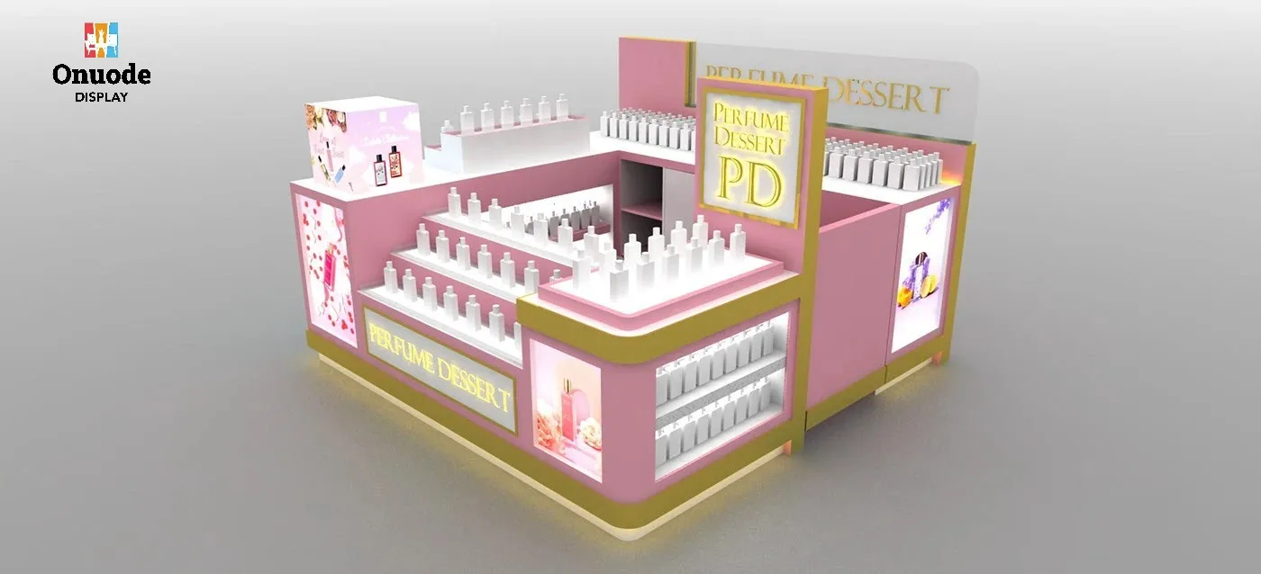 Luxury Custom Wood & Gold Perfume Kiosk Displays | Stylish Small ...