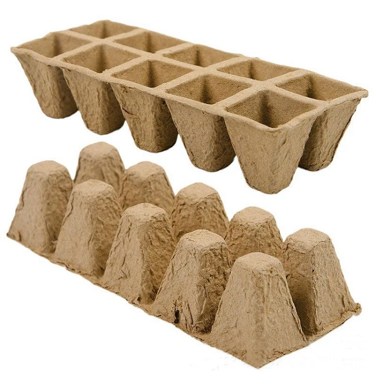 Pulp Seedling Tray Disposable Nursery Tray Degradable Garden Planter ...