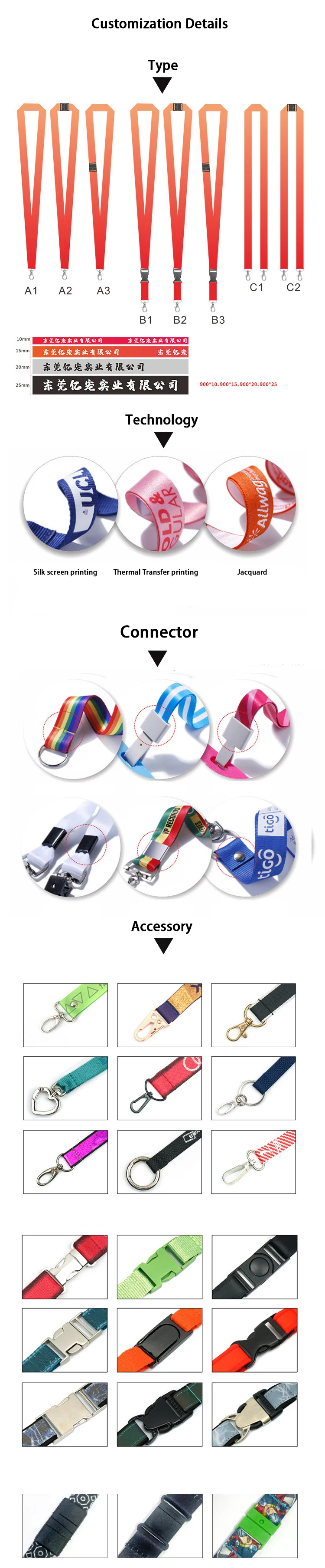 Nicro Color Work Card Lanyard Custom Double-sided Silk Screen Logo ...
