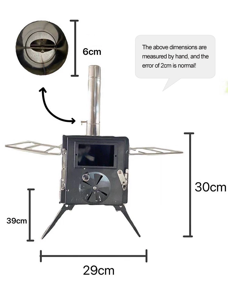 Rison Portable Camping Stove Wood Burning Outdoor Folding Camping ...