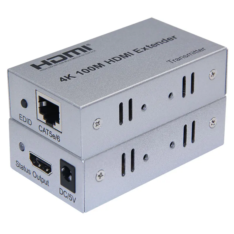 4k Hdmi Metal Adaptor Extender With Transmitter And Receiver 100m Range ...