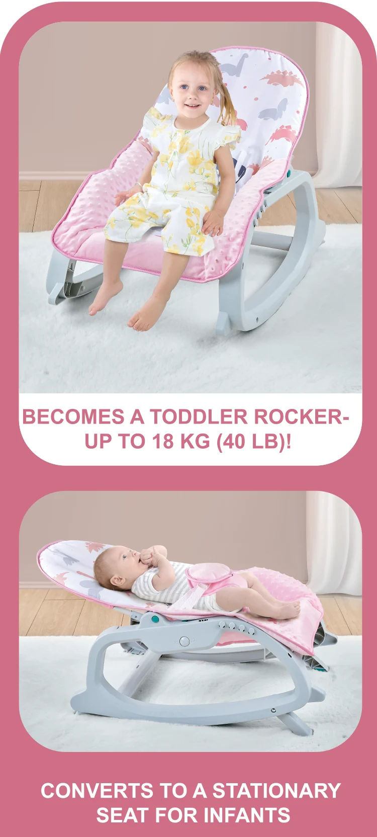 Good Quality 3 In 1 Newborn Baby Dining Table Chair Recliner Comfort ...