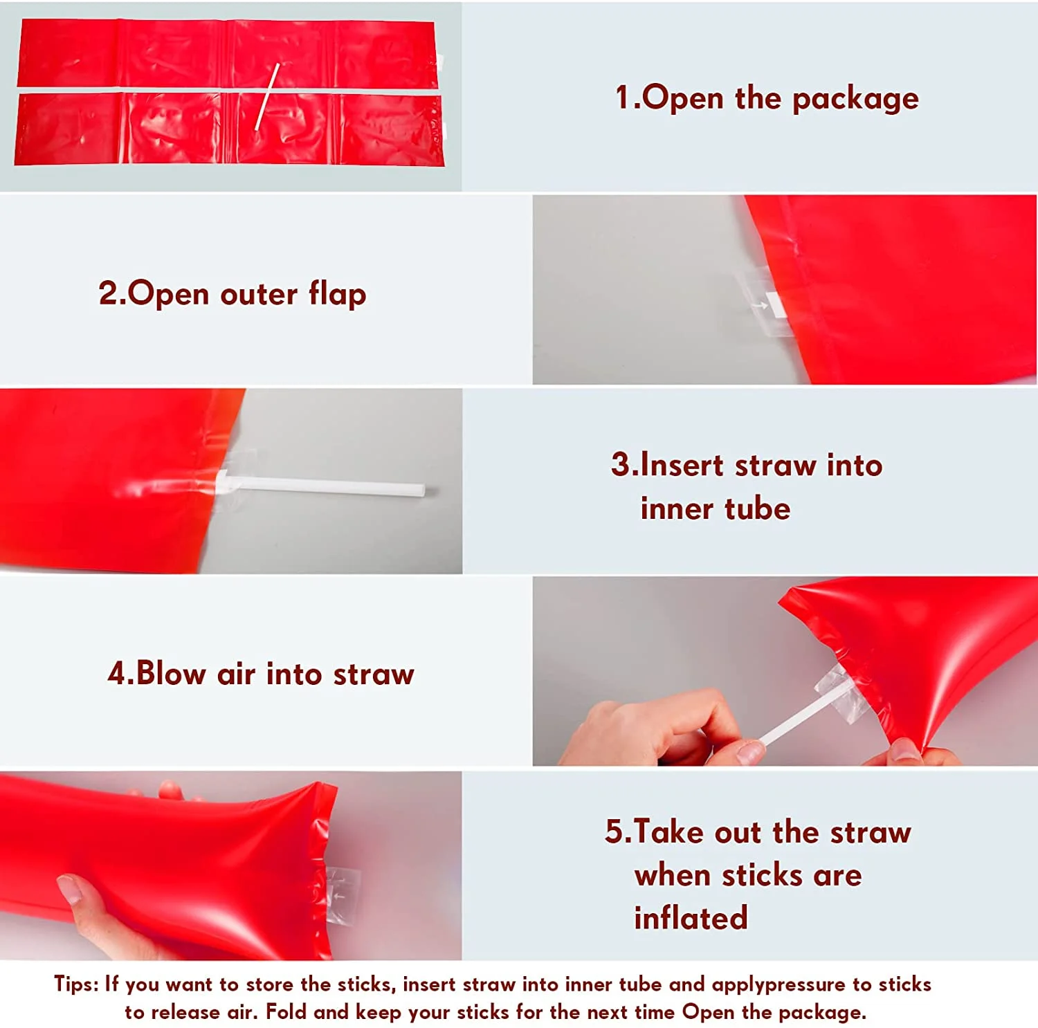 Custom Carnival Birthday Wedding Inflatable Stadium Noisemakers Bam Bam ...