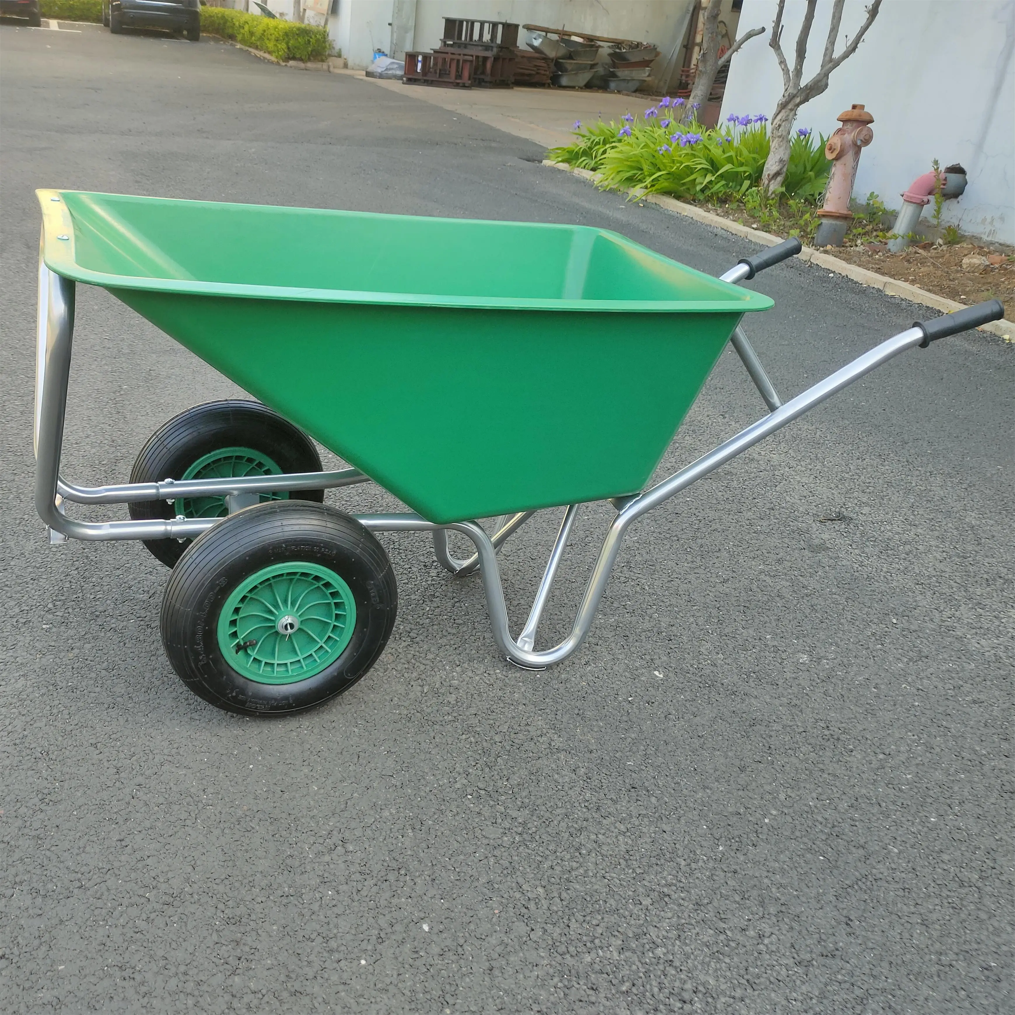 10cuft Large Capacity Dual Wheel Barrow 100l Water Capacity,Farm Wheel ...