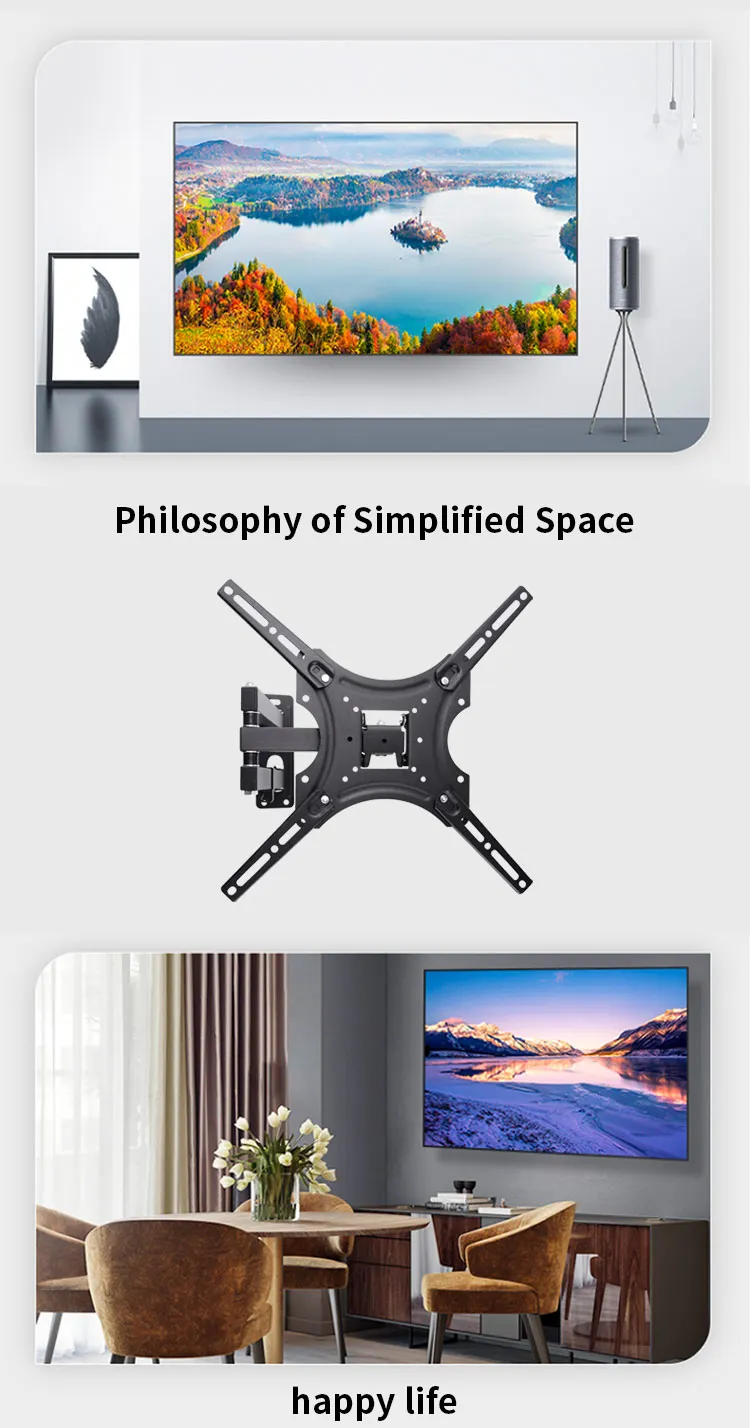 Full Motion TV Wall Mount - 32-80 Inch - Landscape Viewing