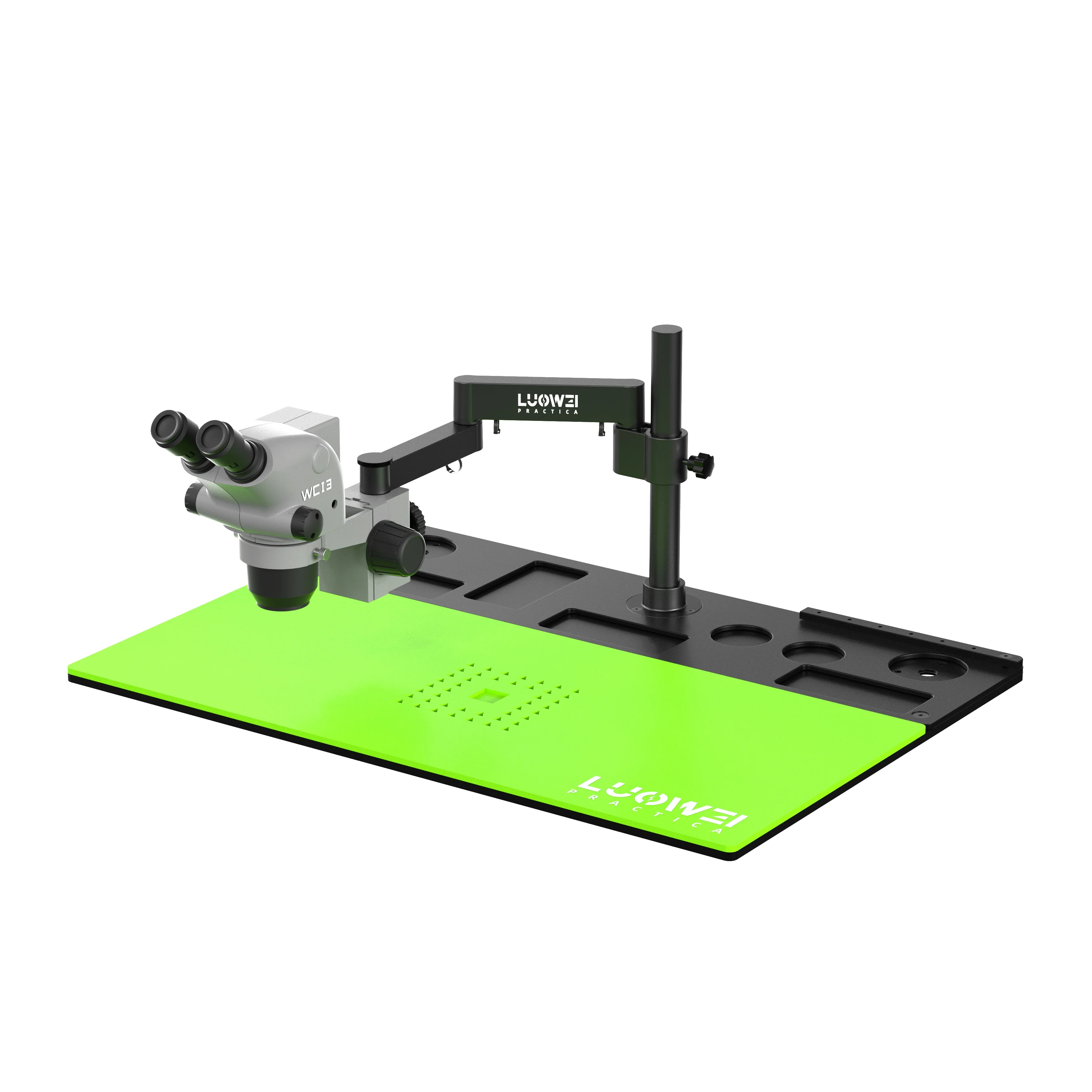 Luowei&wci3 6.5-65x Binocular Microscope With 360 Degree Rotating Microscope Stand And Metal ...