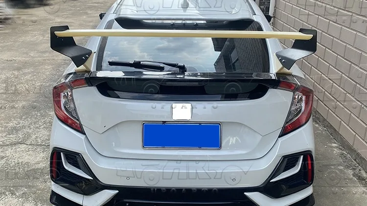 Hs Car Spoilers Abs Carbon Fiber M Style Mugen Rear Trunk Spoiler For Honda 10th Civic X Fk7 Fk4 ...