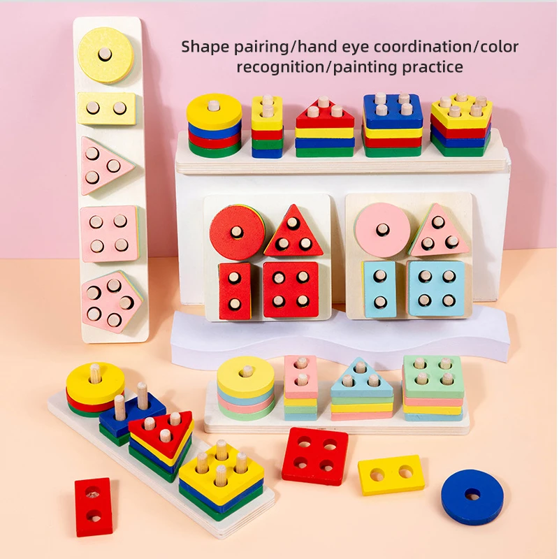 Factory Eight Tone Playing Qin Clock Beads Rainbow Building Blocks ...