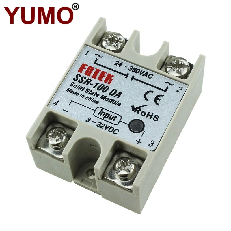 SSR-100DA 100A Load Current Single Phase Solid State Relay