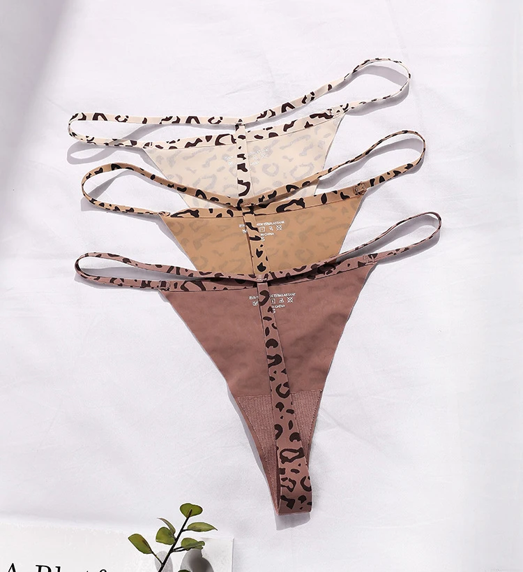 Thongs With Leopard Tangas Ladies Thong Low Waist Sexy Thongs De Mujer ...