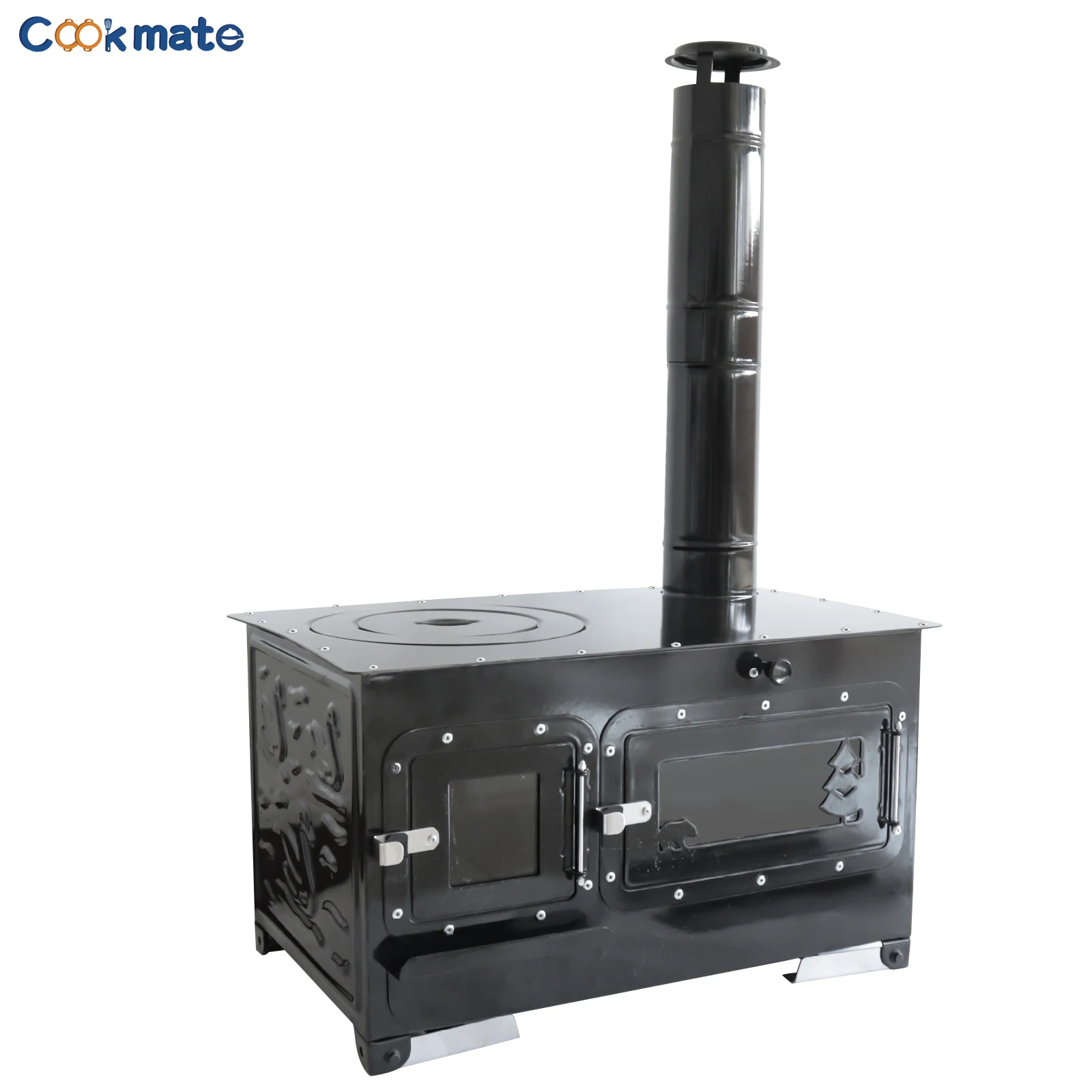 Cookmate Wood Burning Stove Cook Grill Bake 3 In 1 Multifuel Garden ...