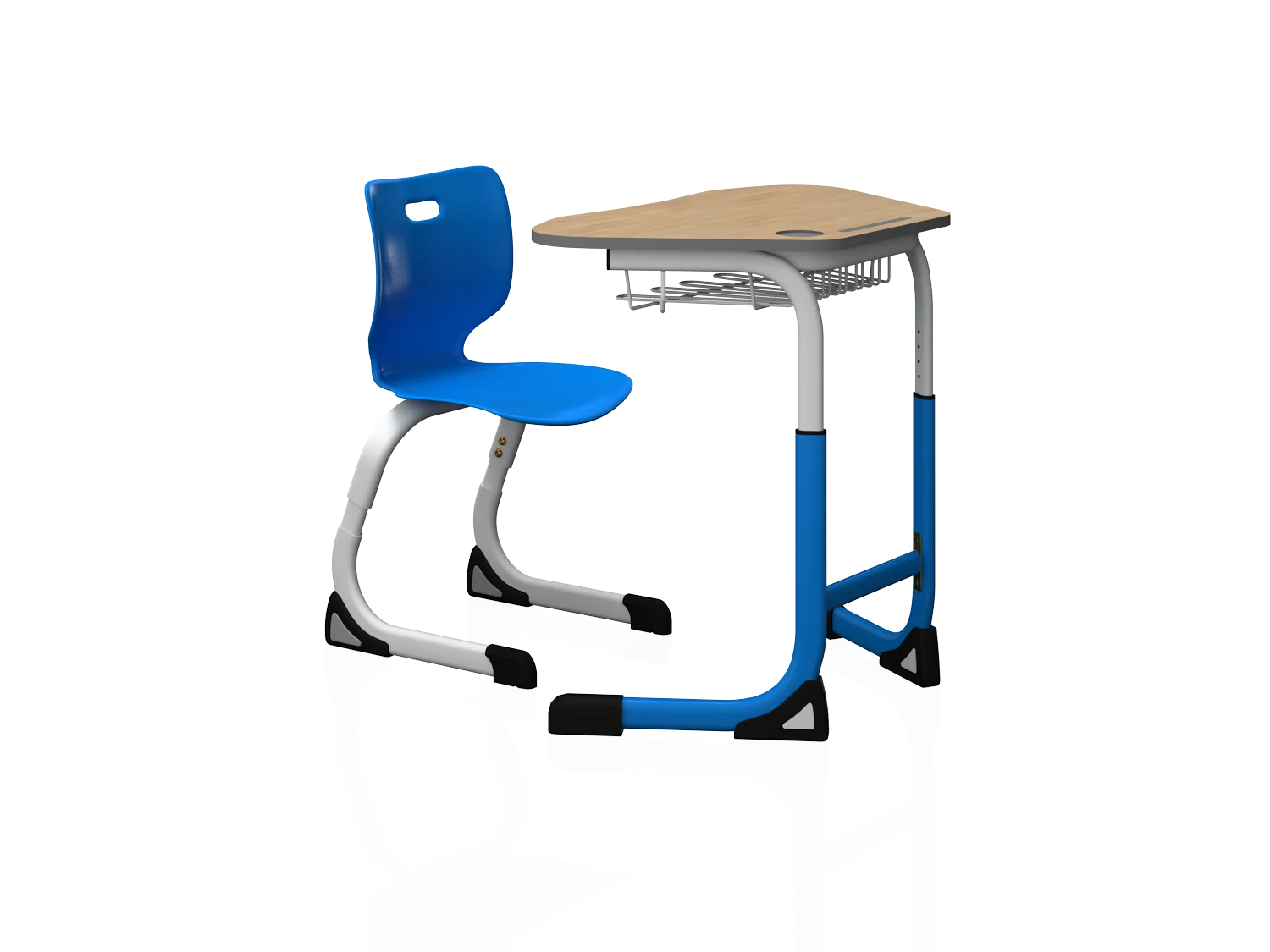 Trapezoidal School Table Classroom Students Table Single Desk School ...