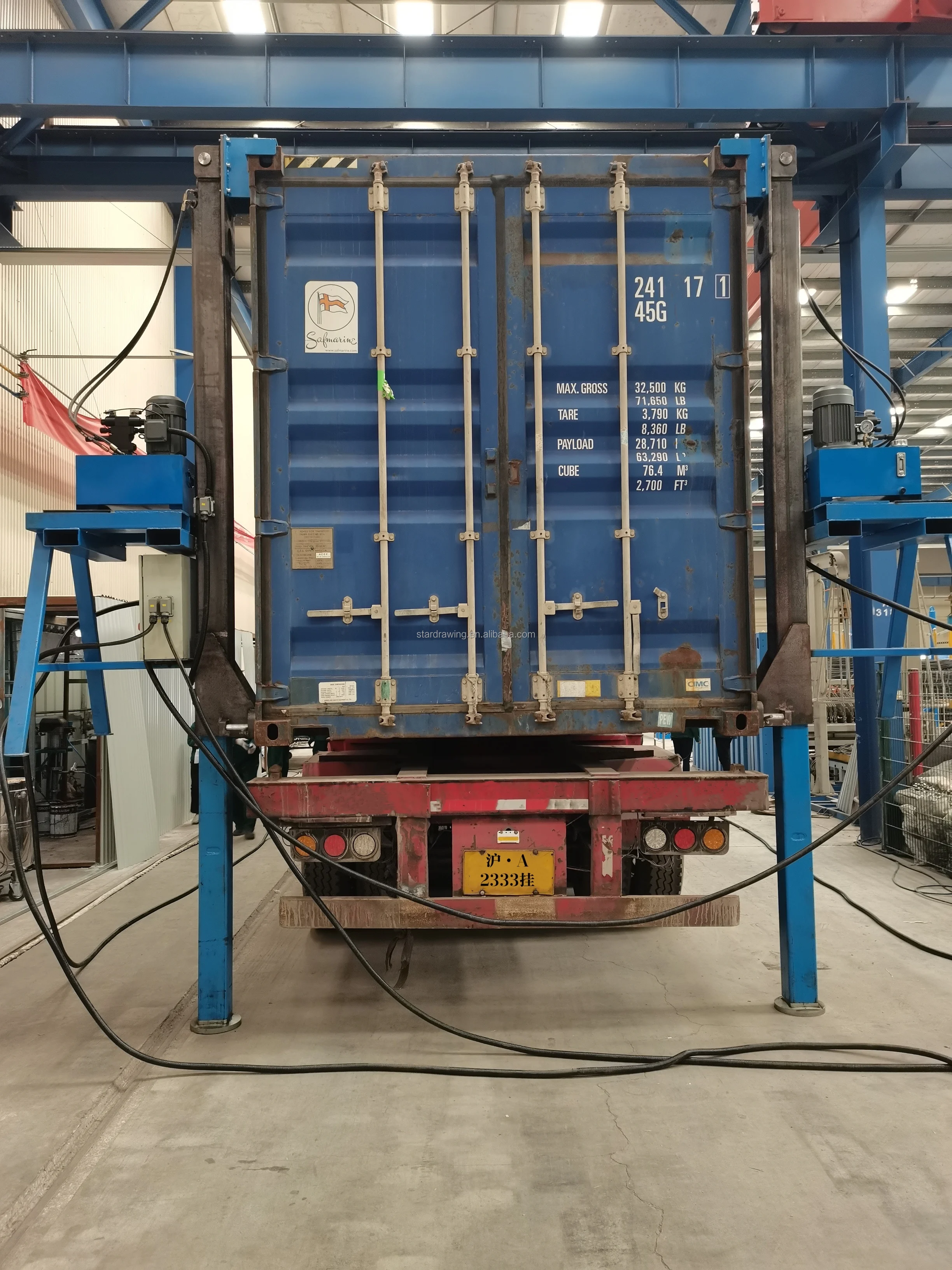 SS 40 TON Load Shipping Container Lifting Jacks System 1.6M